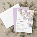 Elegant Iris Floral Wedding Invitation | Zazzle