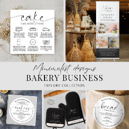 Elegant Minimal Food Safety Allergy Warning Bakery Classic Round ...