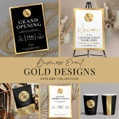 Black & Gold Event Ticket Business Logo Admit One Invitation | Zazzle