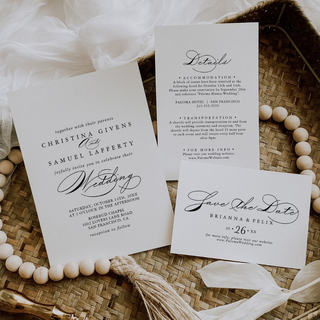 Elegant Modern Calligraphy Dinner Menu | Zazzle