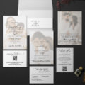Elegant Modern Calligraphy 2-Photo Wedding Invitation | Zazzle