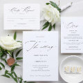 Modern Elegant Script Wedding Invitation | Zazzle