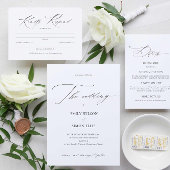 Modern Elegant Script Wedding Invitation | Zazzle