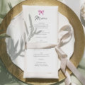 Simple Elegant Coquette Wedding Seating Chart Table Number | Zazzle