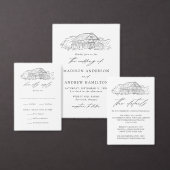 Elegant Rustic Barn Wedding Invitation | Zazzle