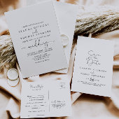 Elegant Simple Calligraphy Dinner Menu | Zazzle