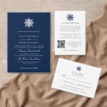 Navy Blue Snowflake Winter Wedding Transparent Acrylic Invitations | Zazzle