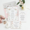 Elegant Wildflower Floral Wedding All In One Invitation | Zazzle