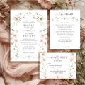 Elegant Wildflower Floral Wedding All In One Invitation | Zazzle