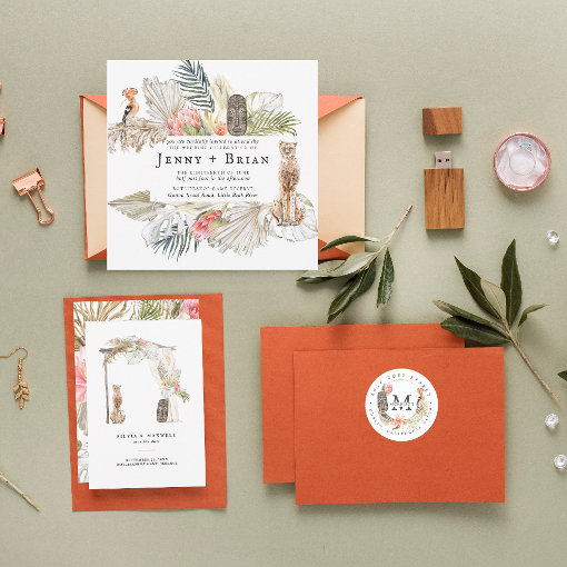 Enchanted African Safari Rehearsal Dinner Invitation | Zazzle