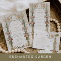 Classic Enchanted Garden Wedding Invitation | Zazzle