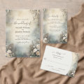 Enchanting Winter Garden Floral All in One Wedding Invitation | Zazzle
