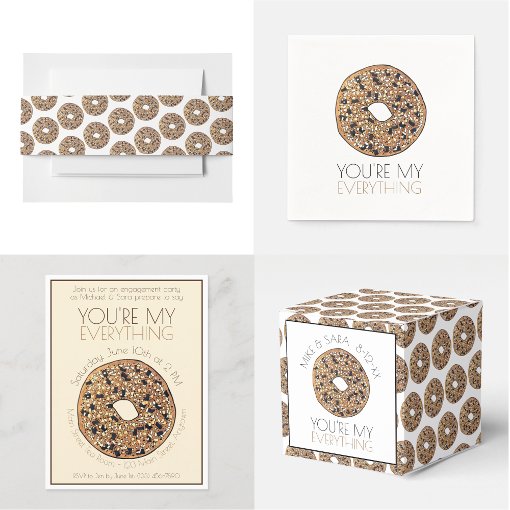 You're My Everything Bagel Wedding Engagement Invitation | Zazzle