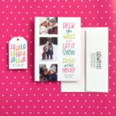 Cute fun colorful personalized Christmas holiday Wine Label | Zazzle