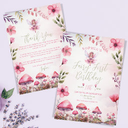 Thank You Fairy First Birthday Enchanted Forest Classic Round Sticker ...