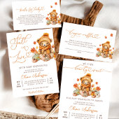 Fall Teddy Bear Baby Shower Napkins | Zazzle