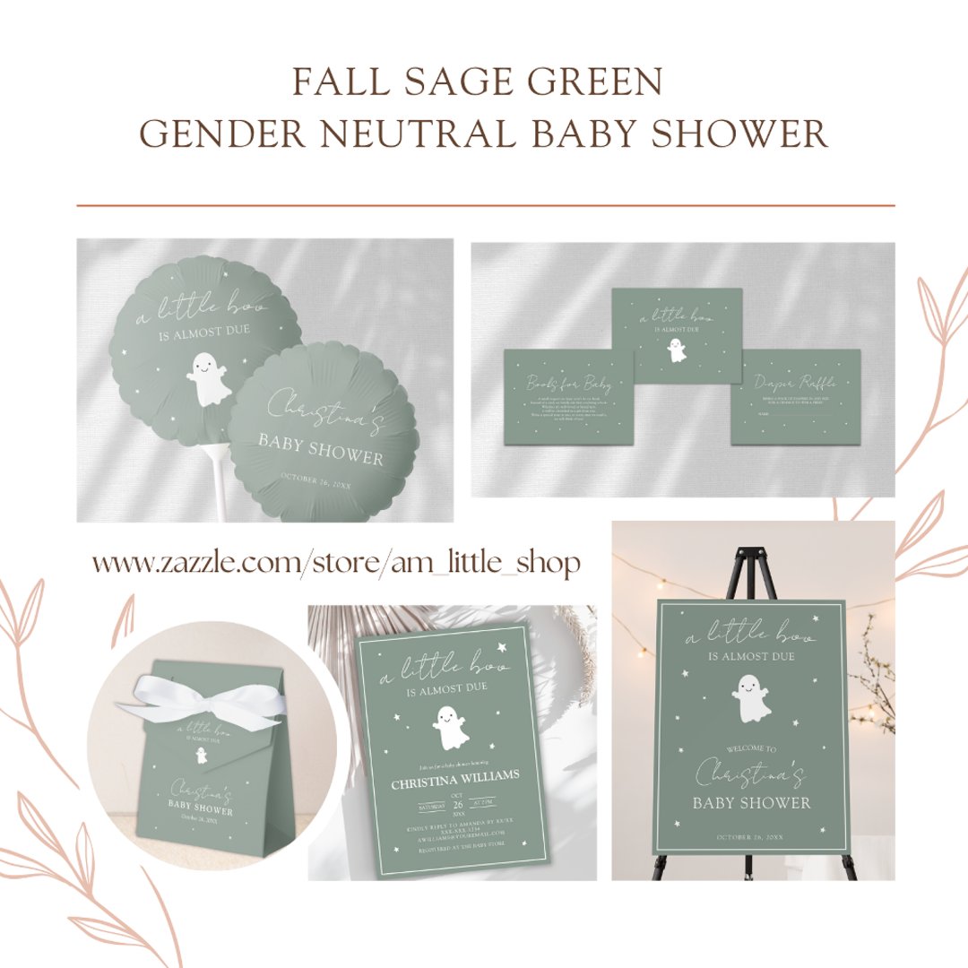 Sage Green Gender Neutral Baby Shower Balloon | Zazzle
