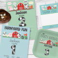 4th Birthday Welcome Party Animals Farm Poster | Zazzle