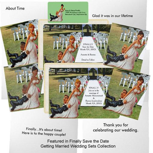 Finally Save the Date Funny Couple Postcard | Zazzle