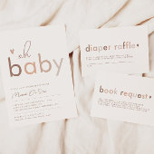 Oh Baby Gender Neutral Modern Baby Shower Invitation | Zazzle