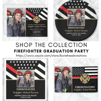 Firefighter Fire Academy Graduation Flag Photo Banner | Zazzle