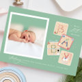 Introducing My First Merry Christmas Baby Birth Holiday Card | Zazzle