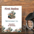 First Rodeo Western 1st Birthday Thank You Card | Zazzle