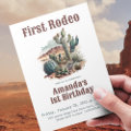 First Rodeo Western 1st Birthday Thank You Card | Zazzle