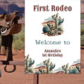 First Rodeo Western 1st Birthday Thank You Card | Zazzle