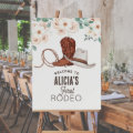 First Rodeo Cowgirl Western Floral 1st Birthday Invitation | Zazzle