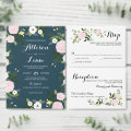 Floral Garden Table Number Card -white | Zazzle