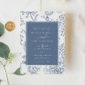 Floral Periwinkle Elegant Wedding Invitation | Zazzle