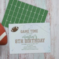 Birthday Party Cute Game Time Simple Football Invitation | Zazzle