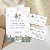 Snowflake Winter Baby Shower Diaper Raffle Sign | Zazzle