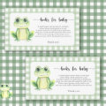 Watercolor frog baby shower classic round sticker | Zazzle