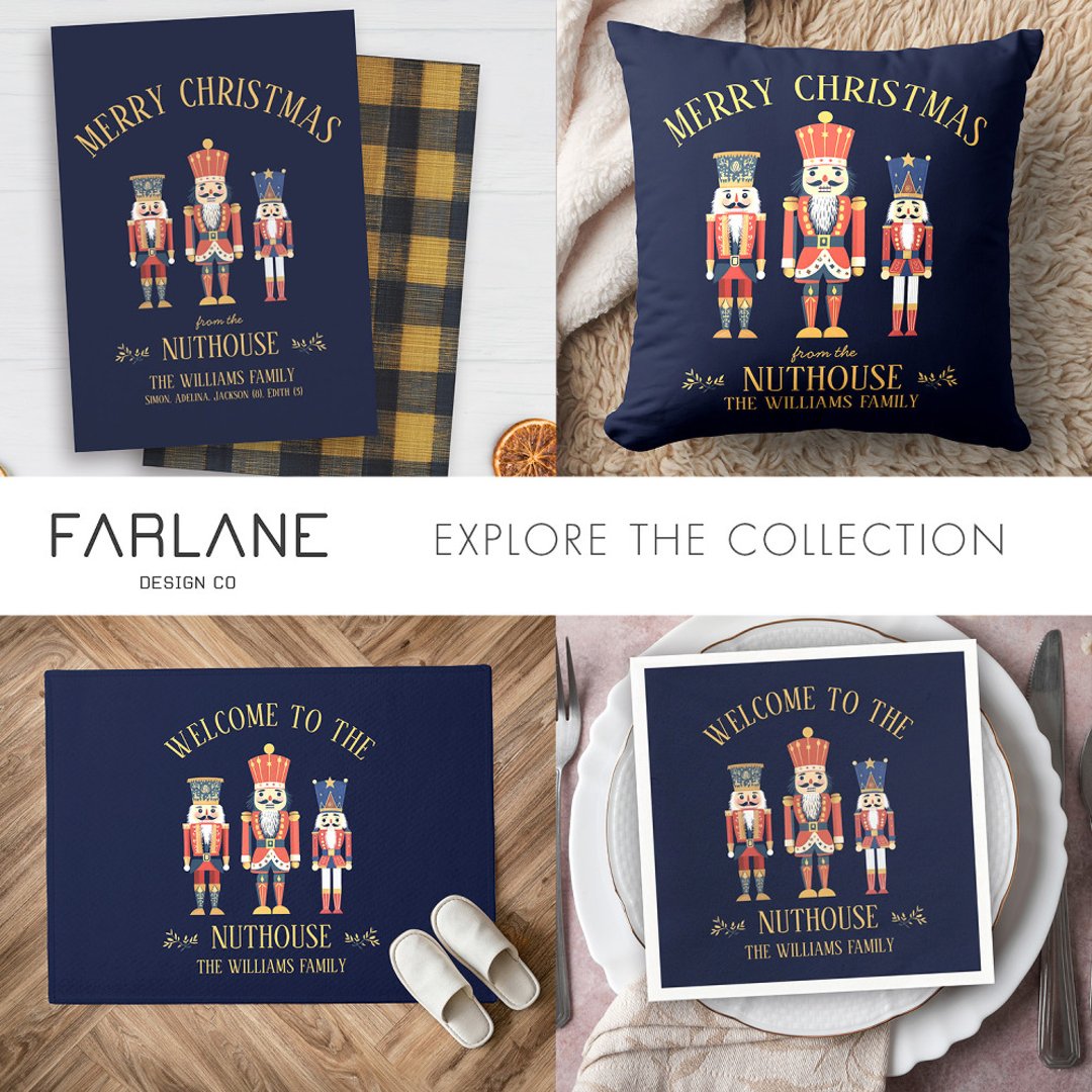 Fun Merry Christmas from the Nuthouse Nutcracker Classic Round Sticker | Zazzle