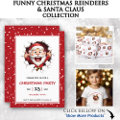 Funny Santa Claus Christmas Party Invitation | Zazzle