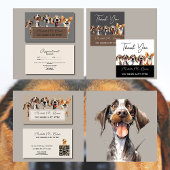 Puppy Dog Walker Sitter QR Code Modern Business Card | Zazzle
