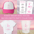Ring Finger Pink Bachelorette Weekend Itinerary Invitation | Zazzle