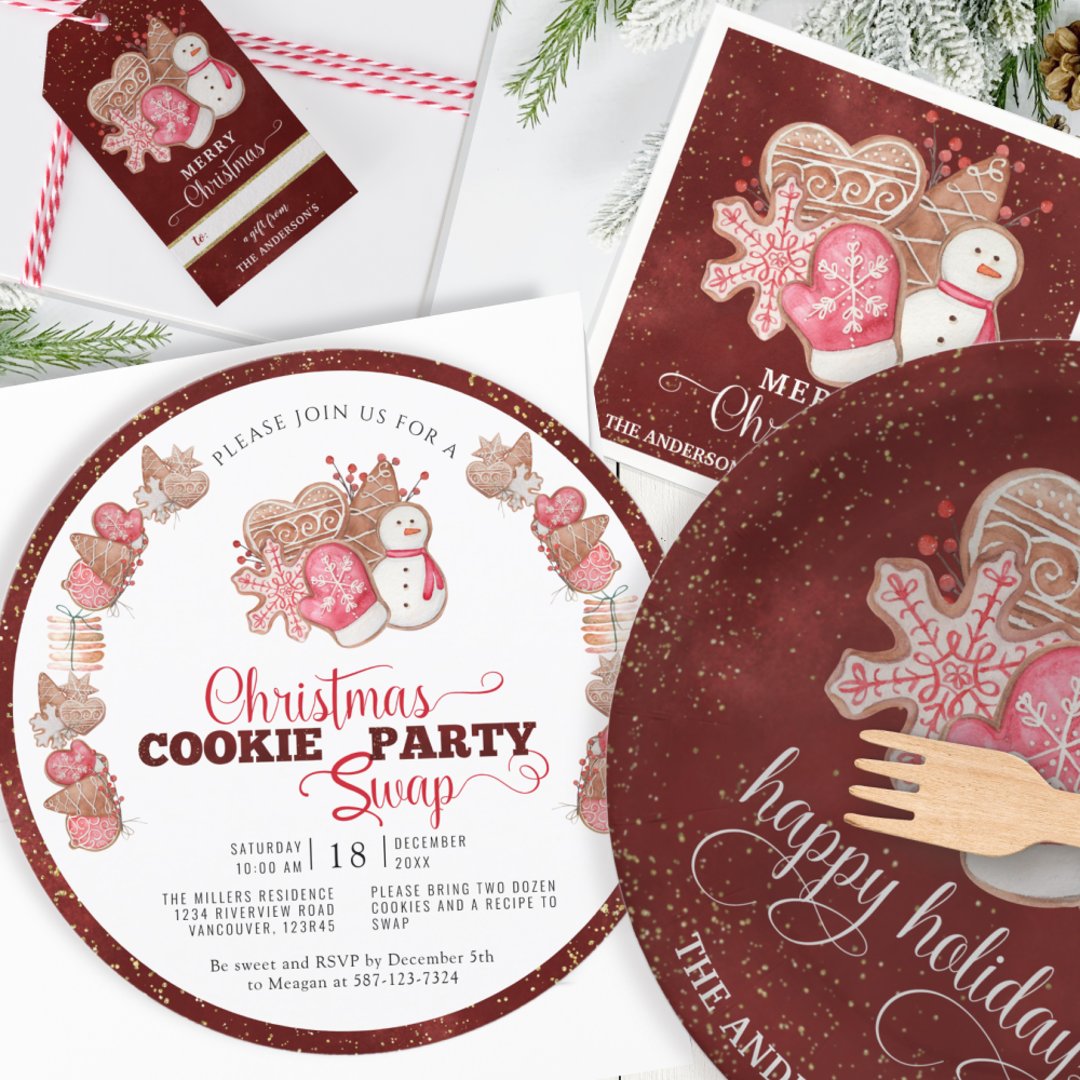 Merry Christmas Rustic Holiday Gingerbread Cookies Classic Round ...