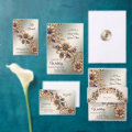 Elegant Gold Jewel Flowers Save The Date | Zazzle