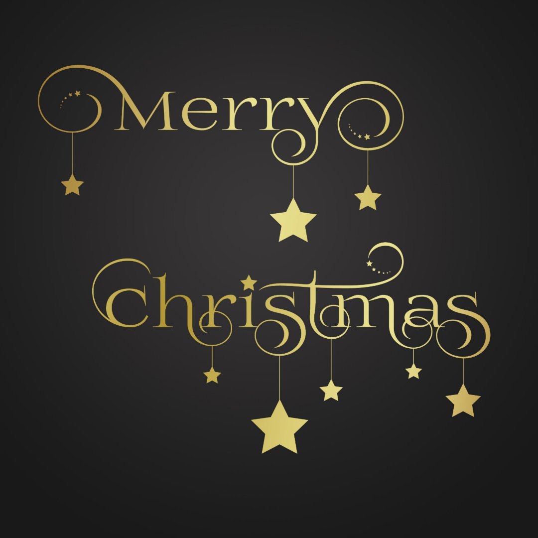 Gold Merry Christmas Stars Foil Card | Zazzle