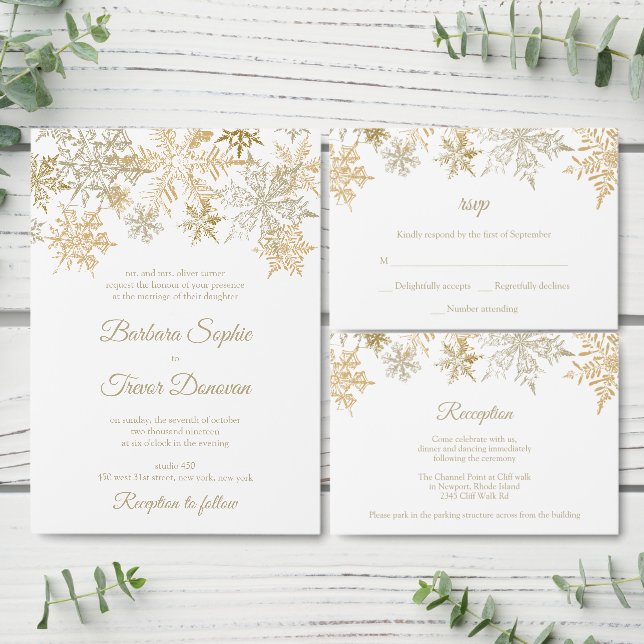 Winter Themed Paper Invitation