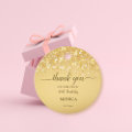 Gold birthday party elegant minimalist thank you classic round sticker ...