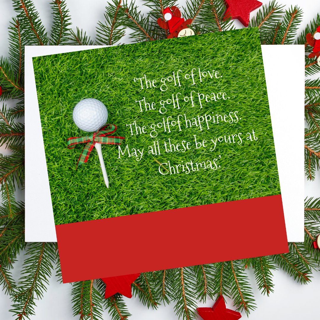 Golf Merry Christmas with Santa Claus at flag Square Sticker | Zazzle