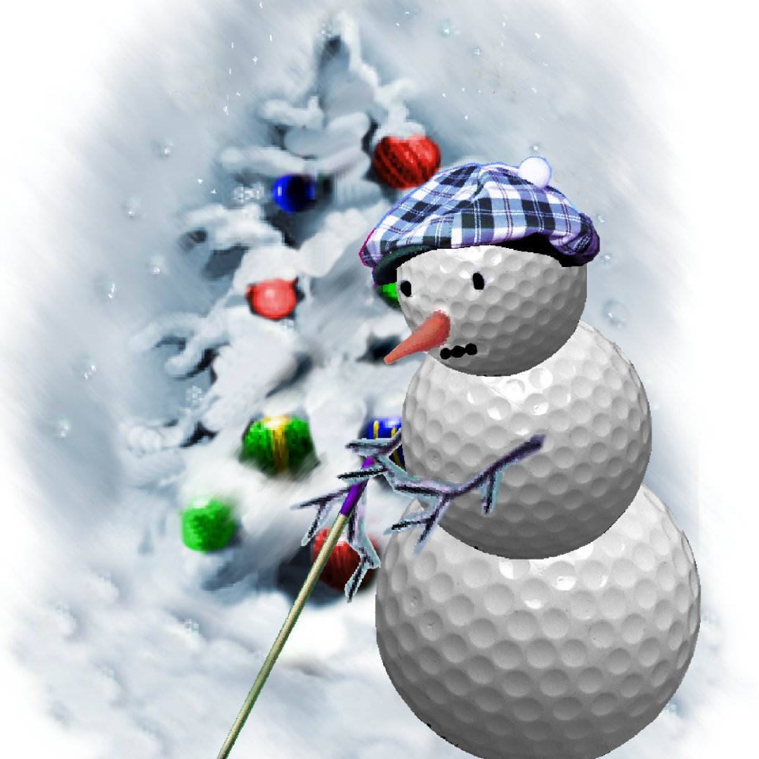 Golf Ball Snowman Christmas Holiday Card | Zazzle