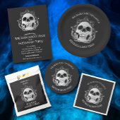 Budget Gothic Skull Halloween Invitation Flyer | Zazzle