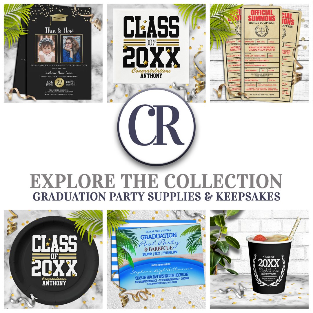 Elegant Law School Graduation Party Invitations | Zazzle