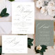 Formal Gray Green Calligraphy Wedding Reception Invitation | Zazzle