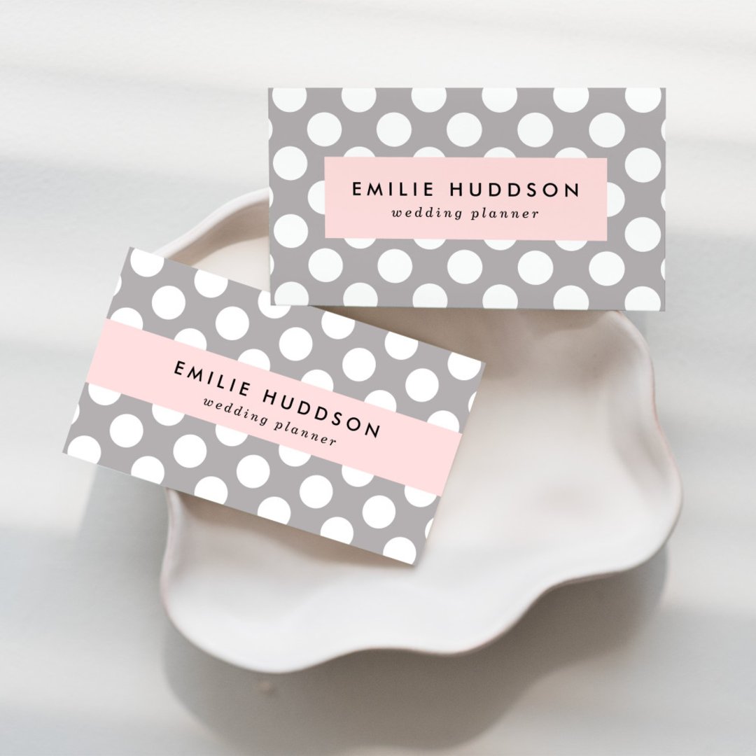 Gray Polka Dots, Polka Dot Pattern, Dots, Dotted Square Business Card ...